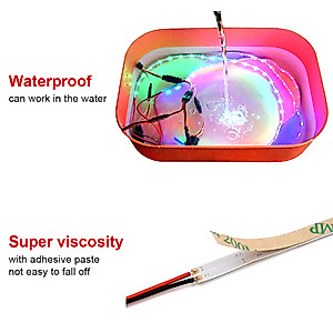 elechawk LED Light Strip for RC Fixed Wing Airplane Flying Wing Plane AR Wing Drone Model Car Truck (White)