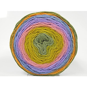 Lot of 2 x 150gr Skeins Ice Yarns Cakes DK Yarn Green Shades Gold Pink Lilac Blue