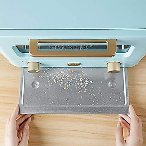 12L Mini Oven, Home Baking Small Oven Timer Double Glass Door Top and Bottom Convection Countertop Toaster Oven