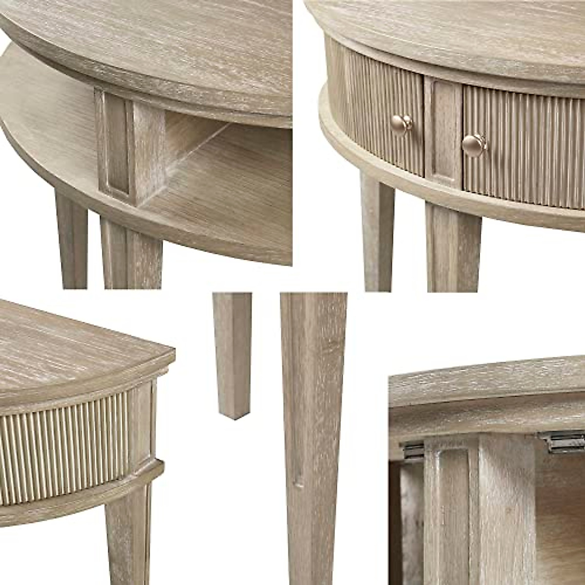 MARTHA STEWART Console Table for Entryway with Storage Farmhouse Living Room Furniture Décor, 31" W x 14" D x 30" H, Reclaimed Greige