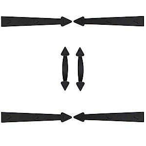 WINSOON Magnetic Decorative Garage Door Carriage Accents Hardware Kit, 1 Set of House Garage Faux Hinges & Handles, Screw in, Curb Appeal Decor, Black