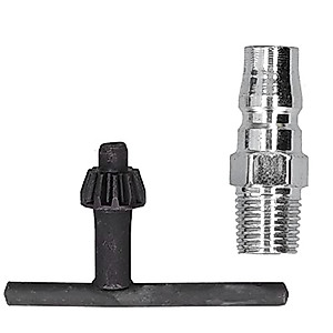 Pneumatic Powerful Angle Drilling hine Tapping hine,90 Degree Air Angle Reversible Drill, Reversible Right Angle Head Air Drill, Pneumatic Drilling Super Power Tool with Wrench 3/8inch Chu