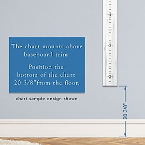 Farmhouse Style Wooden Kids Growth Chart Ruler for Boys and Girls (Rustic Brown - WHT)