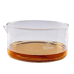 JRLGD 6Pcs Crystallizing Dish - 100mm OD, Borosilicate Glass Evaporation Dish with Spout