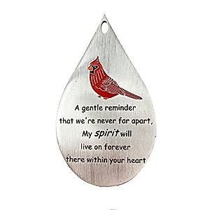 Memorial Cardinal Wind Chime Gift Large 34 inch Deep Tone Gifts After the Loss of a Loved One for Outdoor Porch Patio Windchimes or Memorial Gardens