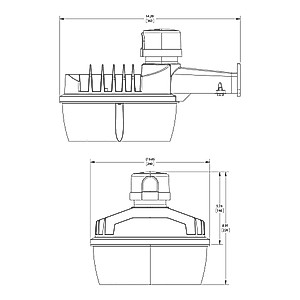 HALO Outdoor 650-Watt Equivalent Integrated LED Grey Outdoor Dusk to Dawn Area Light, 10000 Lumens, 4000K