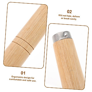 Yardenfun Saucepan Handle Stockpots Handle Cookware Handle Frying Pan Handle Wok Handle Replacement Pan Handle Pot Side Handle Fry Pot Grip Handle Pan Handles Wood Pot Handle Universal