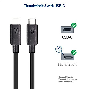 Cable Matters USB C to USB C Monitor Cable 6 ft / 1.8m with 4K 60Hz Video Resolution, 100W Power Delivery, and 5Gbps USB-C 3.1 Gen 1 Data Transfer