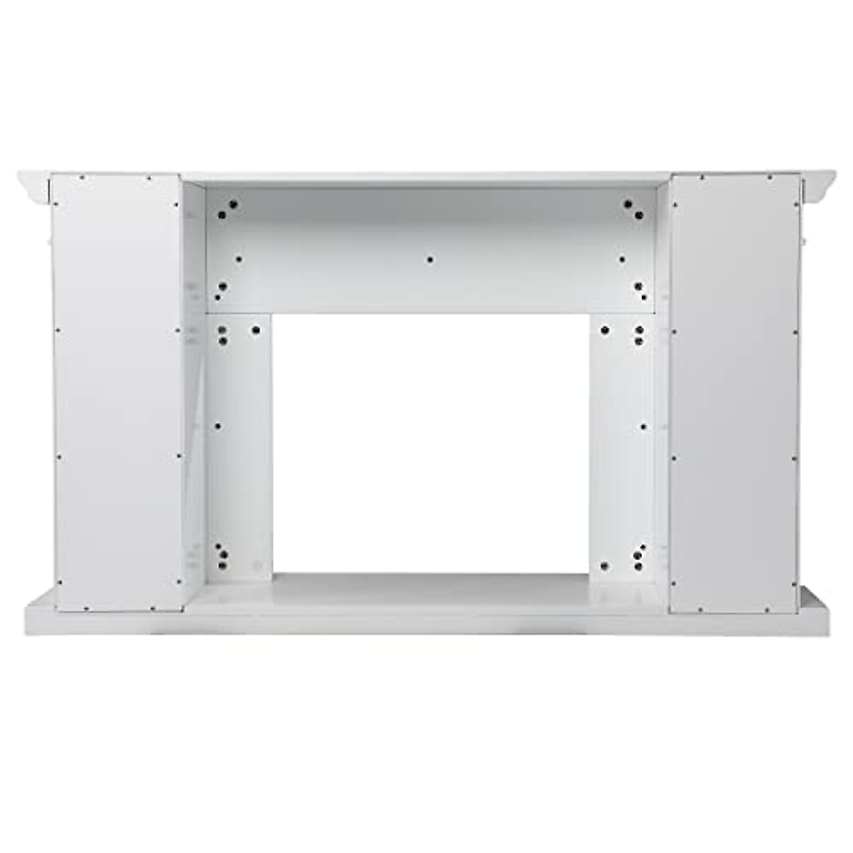 SEI Furniture Henstinger Electric Fireplace w/Bookcase, White