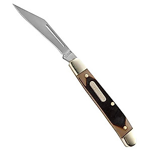Old Timer 12OT Pal Traditional Folding Pocket Knife with 2.2in High Carbon Stainless Steel Blade, Sawcut Handle, and Convenient Size for EDC, Whittling, Camping, Hunting, General Use, and Outdoors