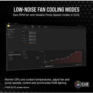 Corsair iCUE H100i RGB Elite Liquid CPU Cooler (16 Dynamic RGB LEDs, 120mm AF Elite Series FDB Fans, 240mm Radiator, iCUE Software Compatible, LGA 1700, 1200, 115X, 2066, and AM4 Sockets) Black