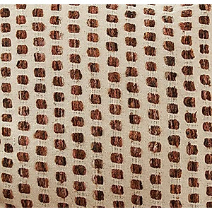 SARO LIFESTYLE June Collection Woven Throw Pillow Cover, 20" x 20", Brown