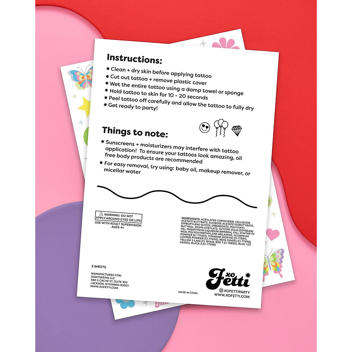 xo, Fetti Groovy Disco Glow in Dark + Foil Temporary Tattoos - 82 pc | Flower Power Birthday Party Supplies, Rave Bachelorette Party Favors, Smiley Decorations, Y2K, Rainbow Arts and Crafts