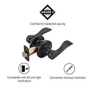 Design House 700534 Springdale Privacy Bed and Bath Door Lever Oil Rubbed Bronze