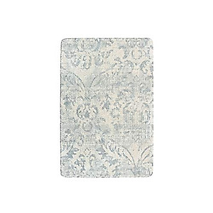 Lahome Damask Area Rug - 2' X 3' Non-Slip Area Rug Small Accent Distressed Throw Rugs Floor Carpet for Door Mat Entryway Bedrooms Laundry Room Decor (2' x 3', Gray)