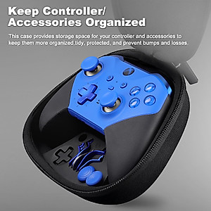 Complete Component Pack for Xbox Elite Controller Series 2 - Accessories Includes 1 Controller Carrying Case, 1 Charging Dock, 4 Thumbsticks, 4 Paddles, 1 Adjustment Tool and 1 Charging Cable(BLUE)