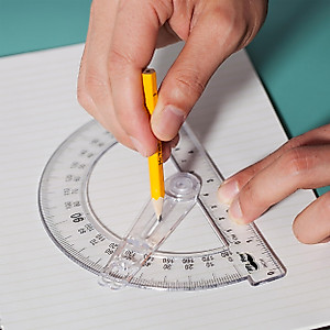 Mr. Pen Geometry Set with 6 Inch Swing Arm Protractor, Divider, Set Squares, Ruler, Compasses and Protractor, 15 Piece Set