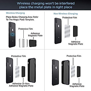 IPOW Long Arm Universal Magnetic Cradle Windshield Dashboard Cell Phone Mount Holder with 4 Metal Plates, Soft Firm Goose Arm & Enhanced Suction Cup