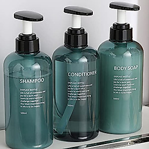 Healifty 3pcs Shampoo Bottle Hand Soap Bottle Empty Lotion Bottles Lotion Container Hair Bottle Push Type Bottle Toiletries Blue Soap Dispenser Shampoo Container The Pet Liquid Perfume