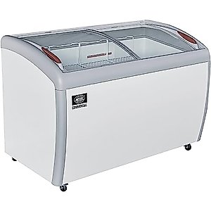 Nexel Ice Cream Freezer, Curved Glass Lid, 49"W