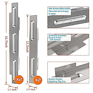 Wind Guards for Blackstone 28 Inch Griddle, Grill Accessories for Blackstone 28", Stainless Steel Magnetic Wind Screen for Holding Heat, Hood and Rear Grease Cup, Heat Shield for Side Table