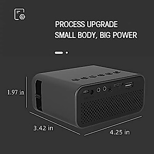 Projector, HD WiFi Projector 24 ANSI Home Video Projector Mini Home 16-100 inches Video Projector, Portable Multimedia Projector Compatible with USB Flash Drive/Computer/Camera/Smartphone (Black)