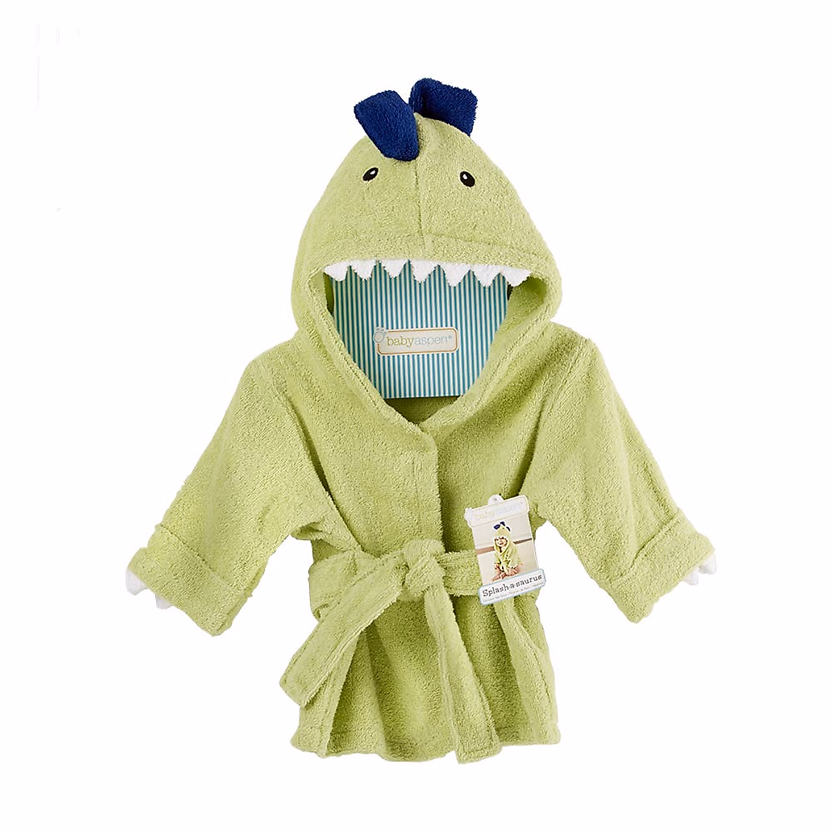 Baby Aspen "Splash-a-Saurus Dinosaur Hooded Towel Robe, 0-9 Months