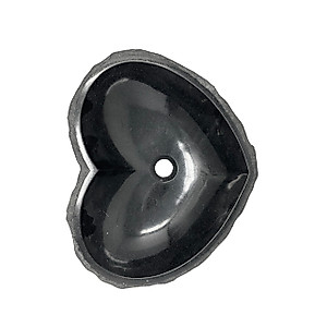 Wash Basin, White Bathroom Natural Stone Heart Shape Sink Bath Wash Bowl, Vanity Sink Bathroom Basin Small Bathroom Sink, Countertop Wash Basin Wash Sink (Indian Black)