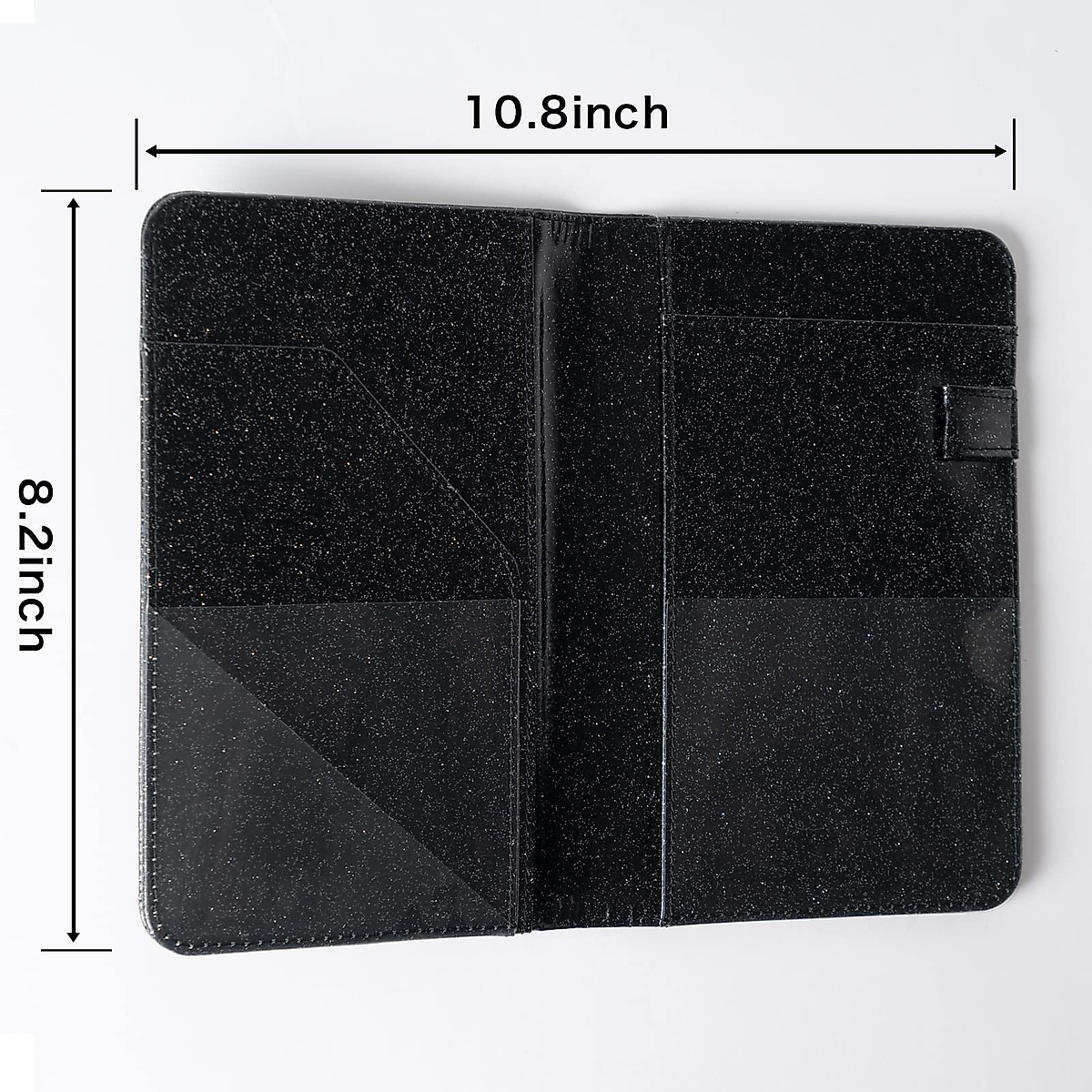 Glitter Server Book for Waitress,Restaurant Server Book for Waiter,Guest Check Serving Book with Pen Holder for Waiter Server Wallet(5x8 Black)