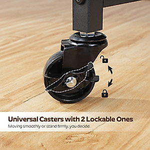 YATINEY Laundry Hamper with Wheels, Laundry Sorter 2 Section, Rolling Laundry Basket, 2 Pull-Out and Removable Laundry Bags, for Laundry Room, Badroom, Rustic Brown LS22BR