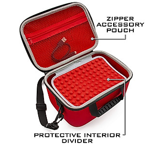 CASEMATIX Hard Shell Travel Case Compatible with Nintendo Switch Mario Kart Live Home Circuit Kart - Carrying Case with Shoulder Strap and Padded Divider, Red