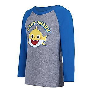 Nickelodeon Baby Shark Boys Long Sleeve Raglan Shirt for Toddlers