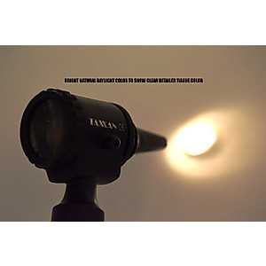 TAXXAN Veterinary Black Otoscope ENT Diagnostic Set with Metal Adapter to USE Standard Disposable Speculum …