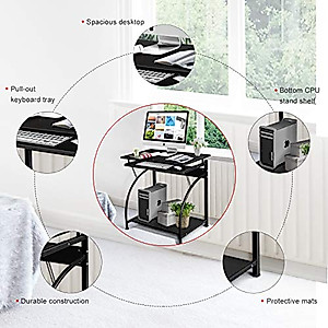 Tangkula computer desk, check the box to confirm match more than one existing, select the correct product. Some, 29" H Without Wheel, Black