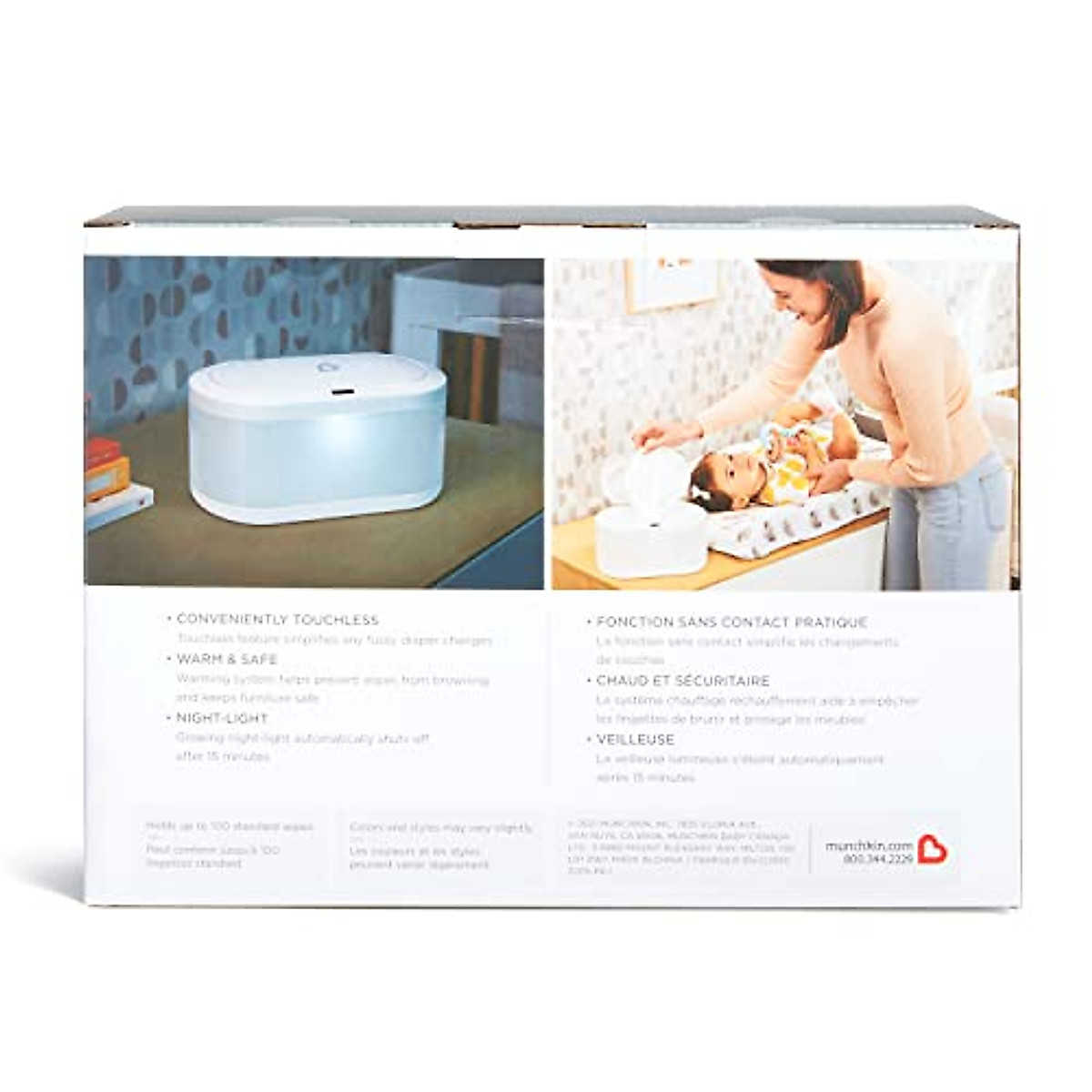 Munchkin® Touch Free Baby Wipe Warmer with Nightlight & Motion Sensor