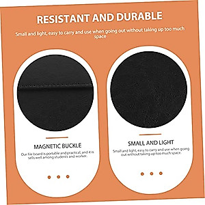 Cabilock Bill Folder Bill Book Planner Clipboard Foldover Clipboard Mini Paper Clips Leather Bracers Pocket Folder Document Clipboard Exam Paper Clips Office Document Clip Server Business