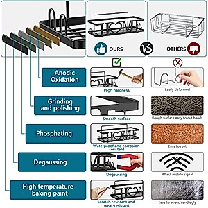 NisuAM Shower Caddy, Shower Organizer H-O-M-E Bathroom Decor Adhesive Shower Shelves Accessories, 2 Pack Apartment Decor Rustproof Shower Shelf for Inside Shower, No Drilling Bathroom Kitchen Organization and Storage Shower Rack