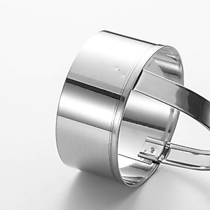 3 Pieces Round Biscuit Cutter with Handle - Stainless Steel Round Circle Doughnut Cutter Baking Molds Assorted Size