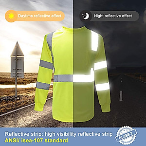 A-SAFETY Construction Shirts for Men M Yellow