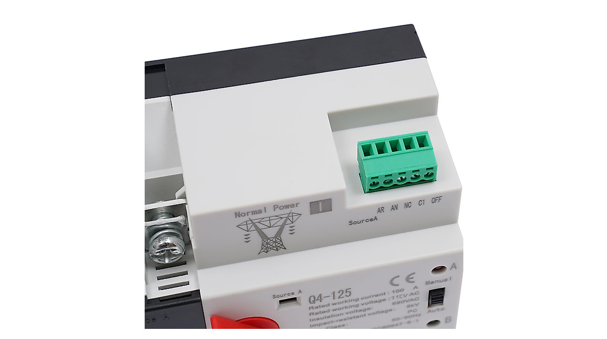 Mini 2P 100A 110V Dual Power Automatic Transfer Switch Generator ...