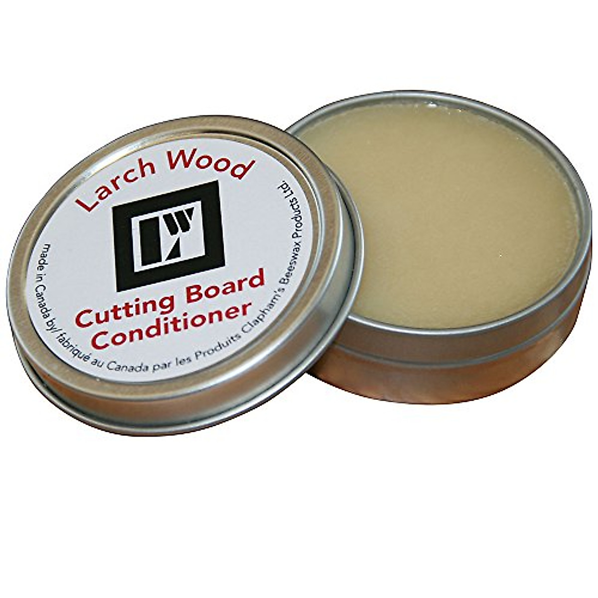 Larch Wood Canada End Grain Carver's Cutting Board, Handcrafted for Professional Chefs & Home Cooking, 24" x 15" x 2" plus Larch Wood Beeswax and Mineral Oil Conditioner (1.6 oz/ 45g)