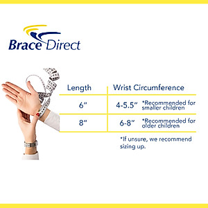 Brace Direct Pediatric Kid’s Wrist Brace for Wrist Pain, Carpal Tunnel, Sprains & Strains, Tendonitis, & DeQuervain’s- Left or Right Wrist