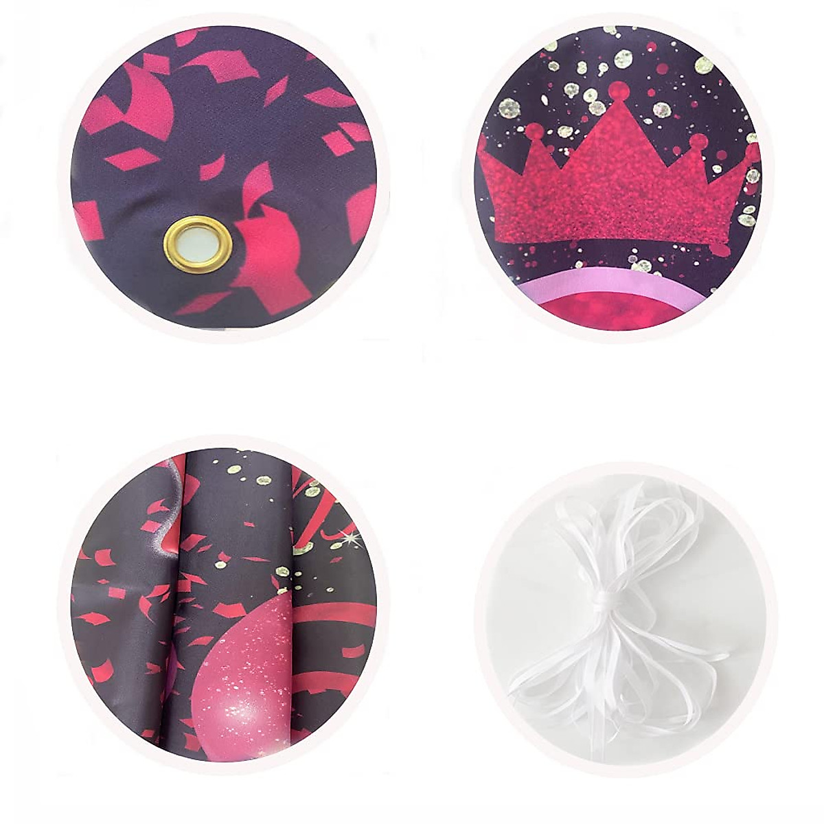 Sweet Happy 35th Birthday Backdrop Banner Poster 35 Birthday Party Decorations 35th Birthday Party Supplies 35th Photo Background for Girls,Boys,Women,Men - Pink Purple 72.8 x 43.3 Inch