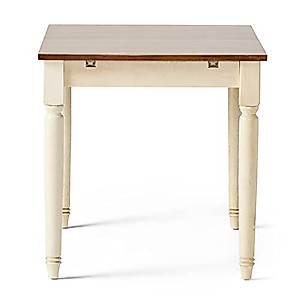 Christopher Knight Home Clearwater Rectangular Solid Top Table, Dark Oak / Antique White