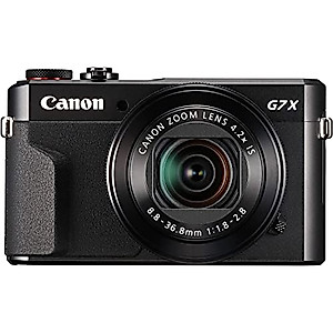 Camera PowerShot G7 X Mark II Digital Camera (Black) Bundle with SanDisk 64GB Memory Card, Full Size Tripod, High Speed Card Reader, Photo Kit (20 Items)