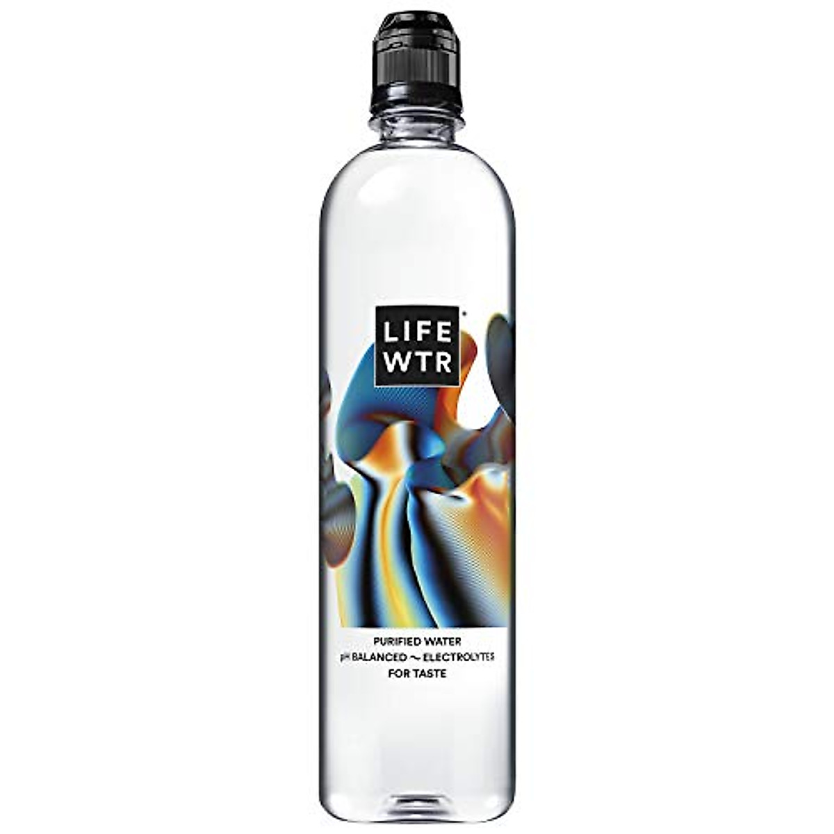 LIFEWTR Premium Purified Water, pH Balanced with Electrolytes, 100% recycled plastic bottles, 23.7 Fl Oz Flip Cap Bottles, 700 mL (Pack of 12)