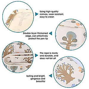 Hztyyier 20 Slots Artist Paint Brushes Holder with Roll Up Canvas Painting Brushes or Pencil Holder Organizer for Colored Pencils Art Supplies