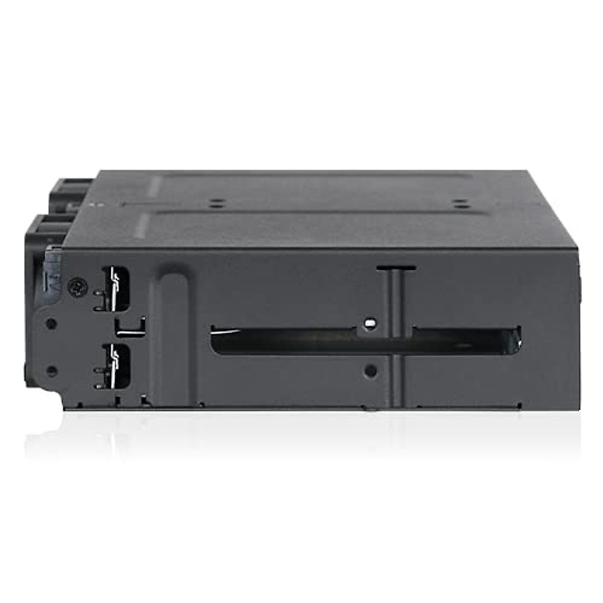 ICY DOCK ToughArmor MB699VP-B V3-4X U.2 NVMe PCIe 4.0 SSD to SFF-8612 OCuLink (According to SFF-9402 Rev 1.1) Removable Frame Metal Black (Compatible with Tri-Mode Cards)