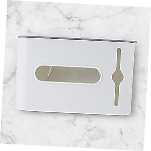 Housoutil 3 Pcs Box Garbage Bag Storage Box Wall Mount Shelf Food Wrap Dispenser Wall Garbage Bag Dispenser Plasticbag Holder Wall Mounted Shelves Car Mount Extractive Kitchen Paper White Pp