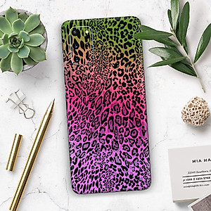 DesignSkinz Tropical Neon Animal Print Protective Vinyl Decal Wrap Skin Cover Compatible with The Samsung Galaxy S20 (Screen Trim & Back Glass Skin)